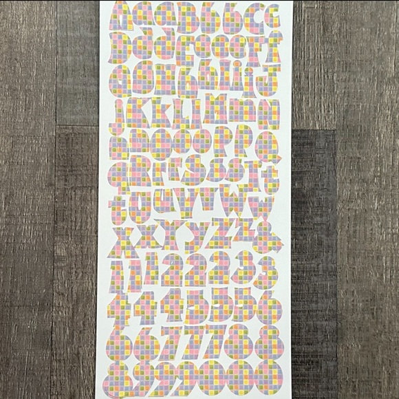 Design | New Multicolored Alphabet Letter Number Scrapbook Stickers ...